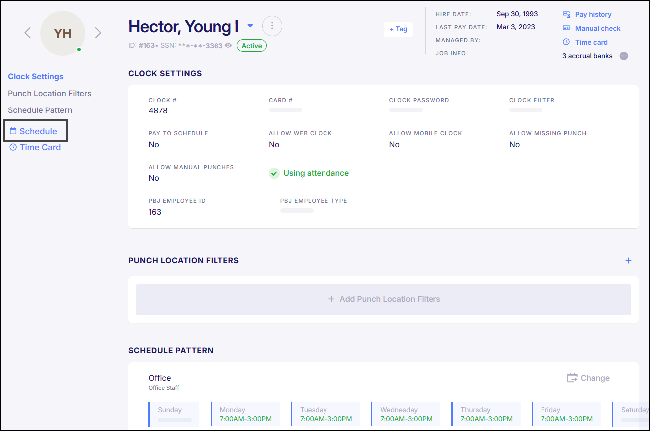 Assigning Schedule Patterns